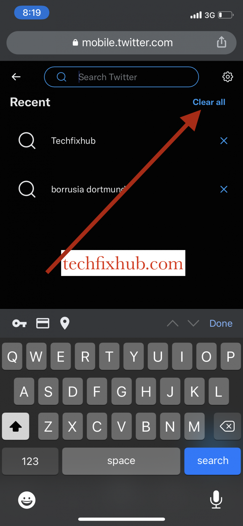 How To Delete Twitter Search History - Techfixhub