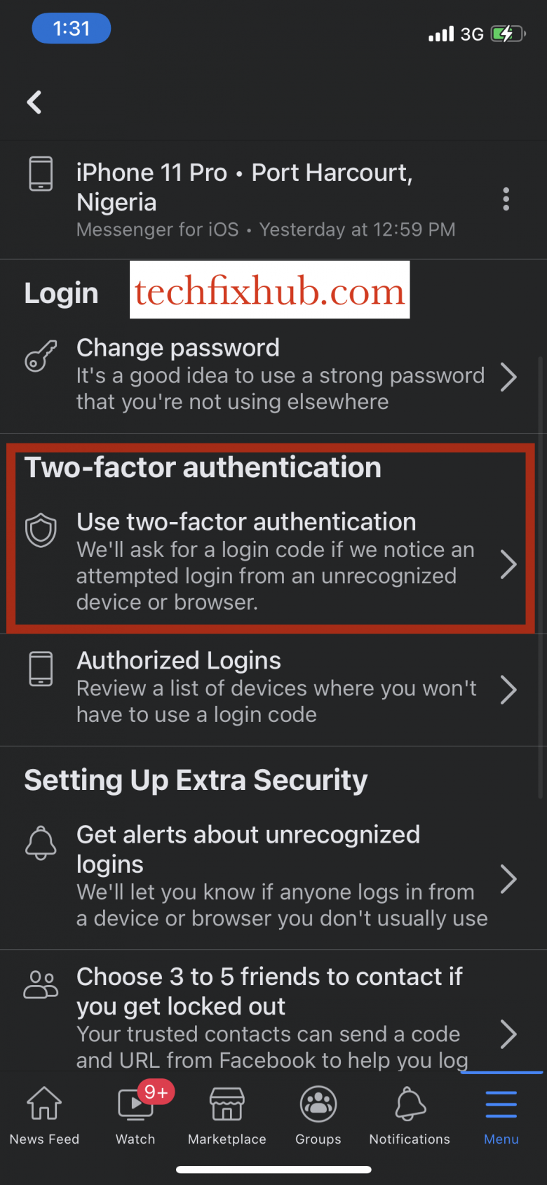 Facebook Two-factor Authentication Code Not Received - Fix - Techfixhub