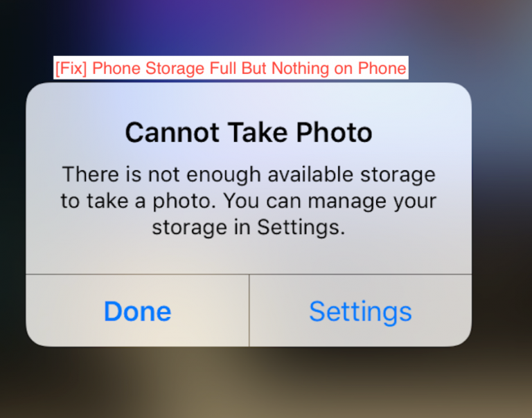 [Fix] Phone Storage Full But Nothing on Phone - Techfixhub
