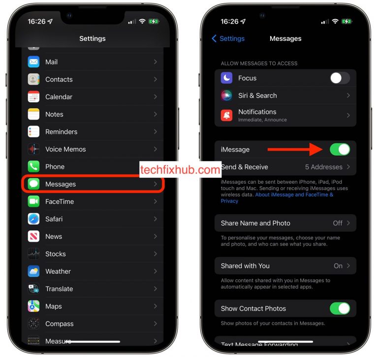 How to Turn Off iMessage But Still Receive Texts - Techfixhub
